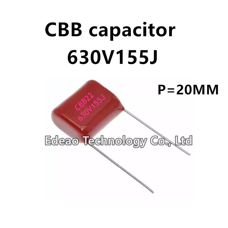 10pcs/lot CBB Capacitor CBB21 CBB22 630V 155J 1.5UF 1500NF 630V155J ...