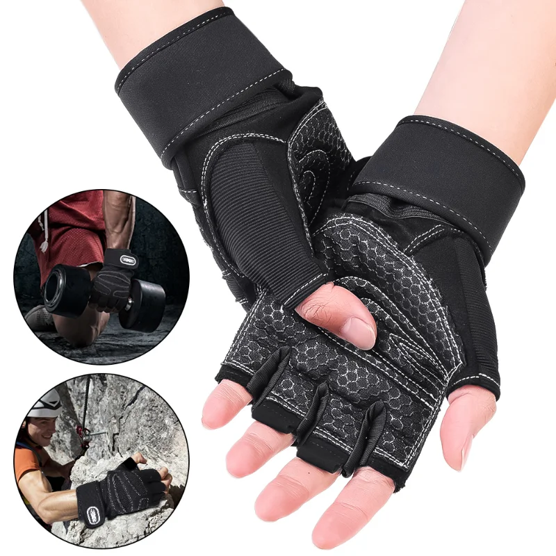 Motorbike Half Finger Gloves Anti-slip Breathable Outdoor Cycling Gloves Bike Motorcycle Accessories