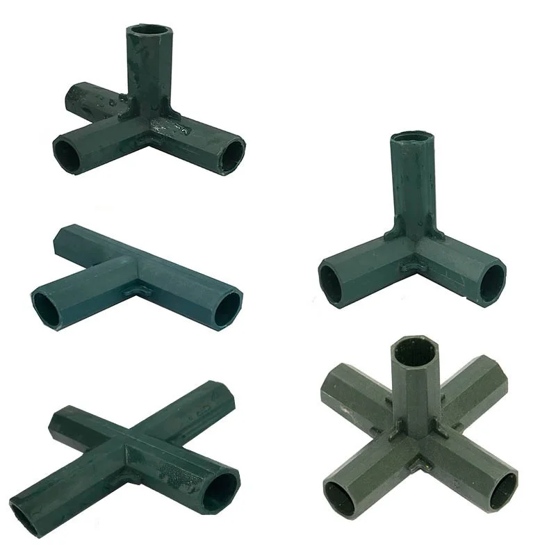 10PCS Round Tube Connector Durable Greenhouse Joints Fittings Stands ...