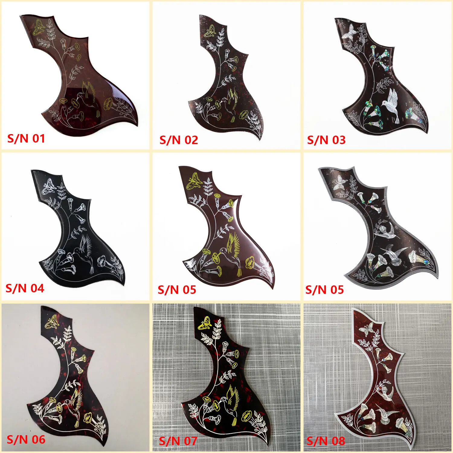 Acoustic Guitar Pickguard Hummingbird Self Adhensive Thickness 2 MM for ...