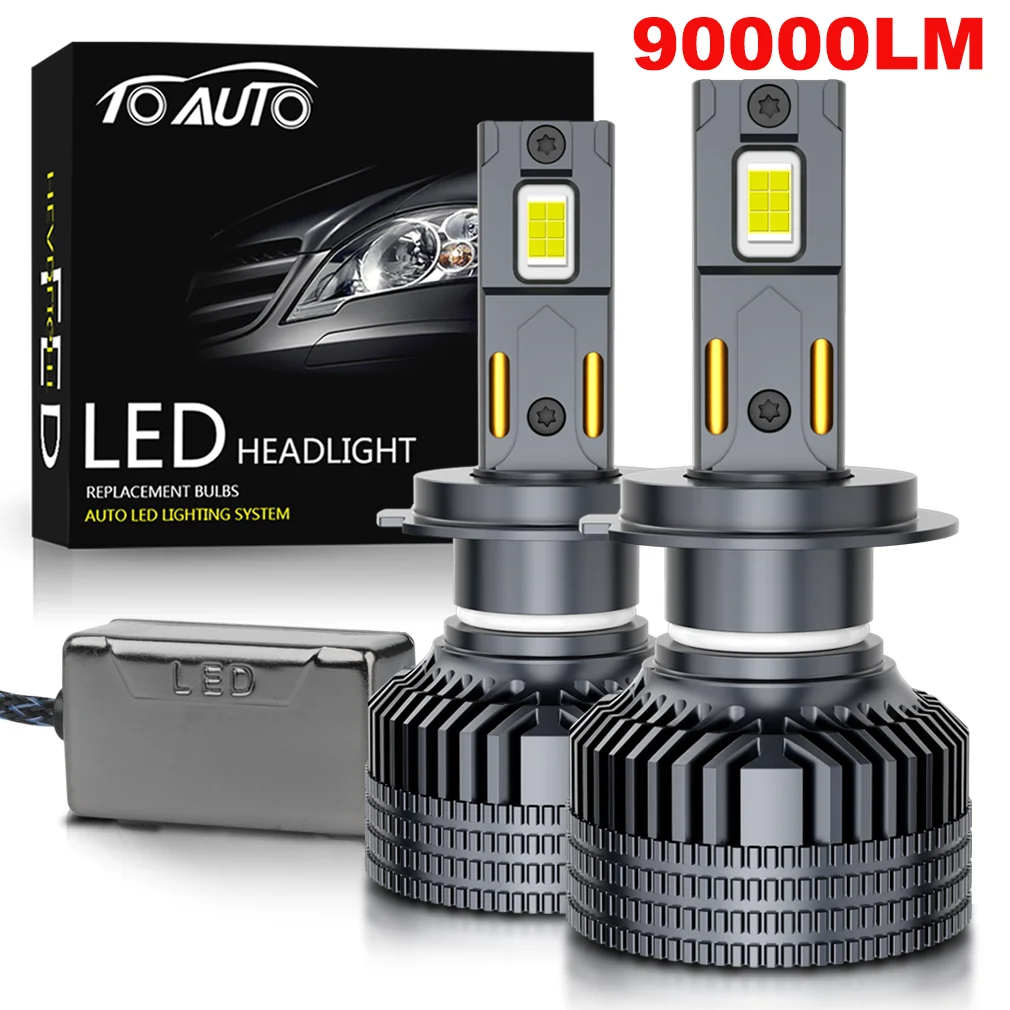 K5C H7 Powerful Led Headlight Bulb H1 H4 H8 H11 HB3 9005 HB4 9006 9012 ...