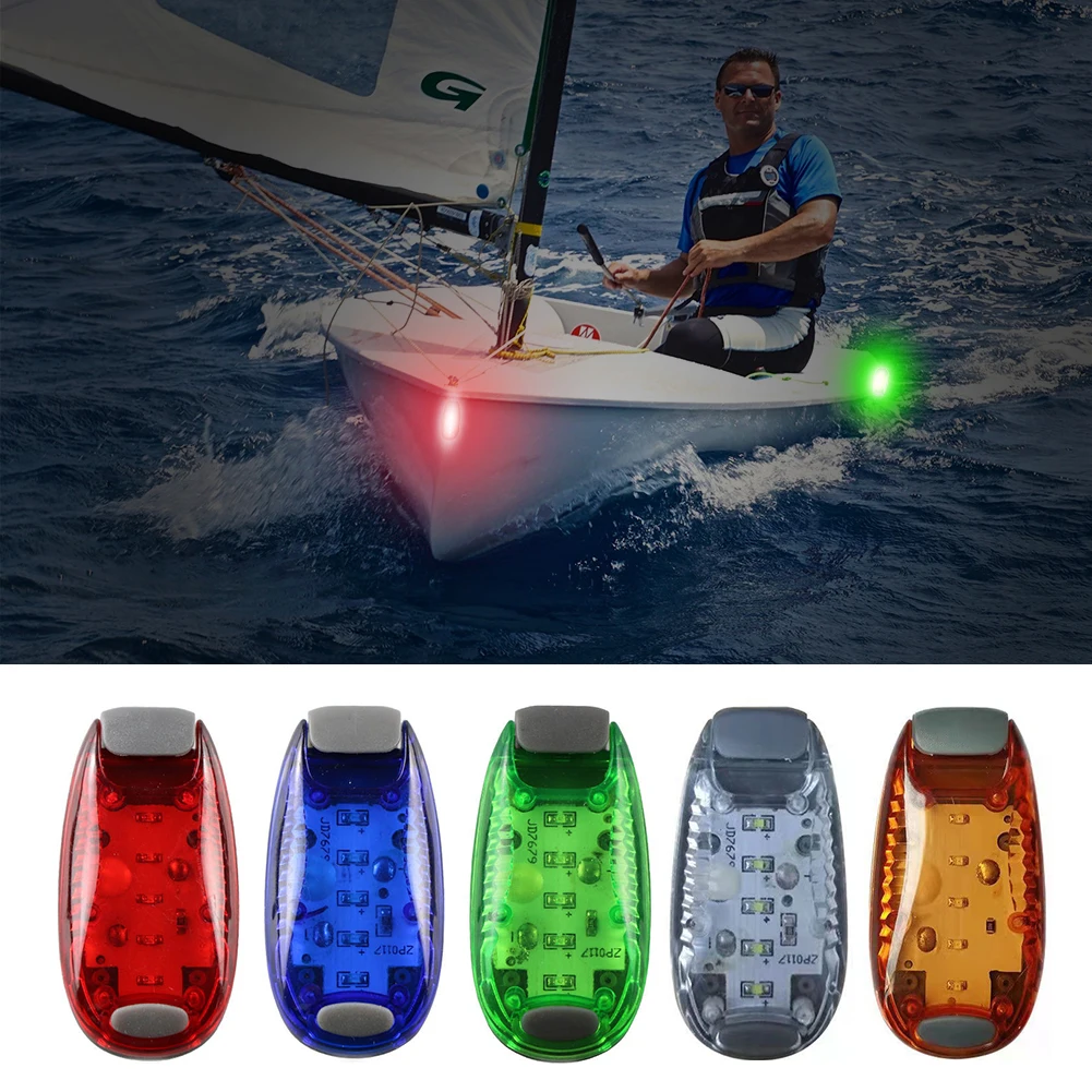 5LEDs Red Green Boat Navigation LED Lights Side Marker Signal Lamp For ...