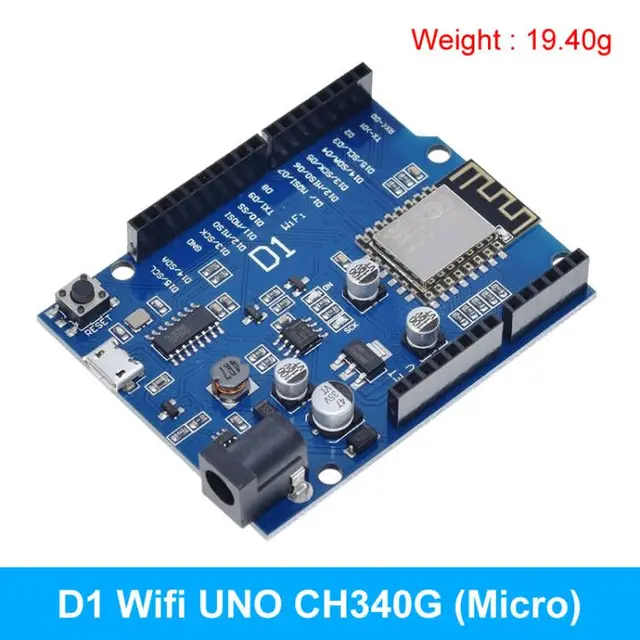 ESP-12E WeMos D1 UNO R3 CH340 CH340G WiFi Development Board Based ESP8266 Shield Smart ...