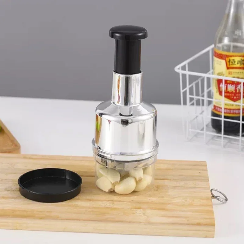 Manual-Onion-Chopper-Stainless-Steel-Garlic-Presser-Food-Crusher-Cutter ...
