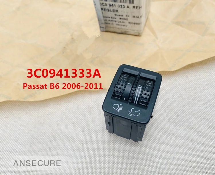 Headlight Control Adustment Switch Button For VW Passat B6 2006-2011 ...
