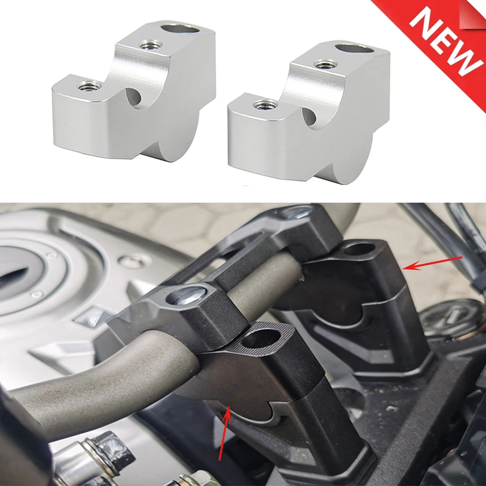 Motorcycle-Handlebar-Riser-28MM-Drag-Handle-Bar-Clamp-Extend-Adapter ...
