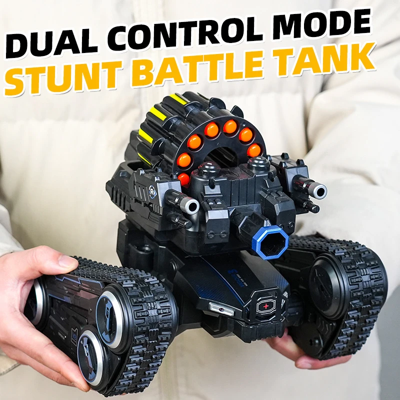 Children's remote control car gesture sensing battle tank four wheel ...