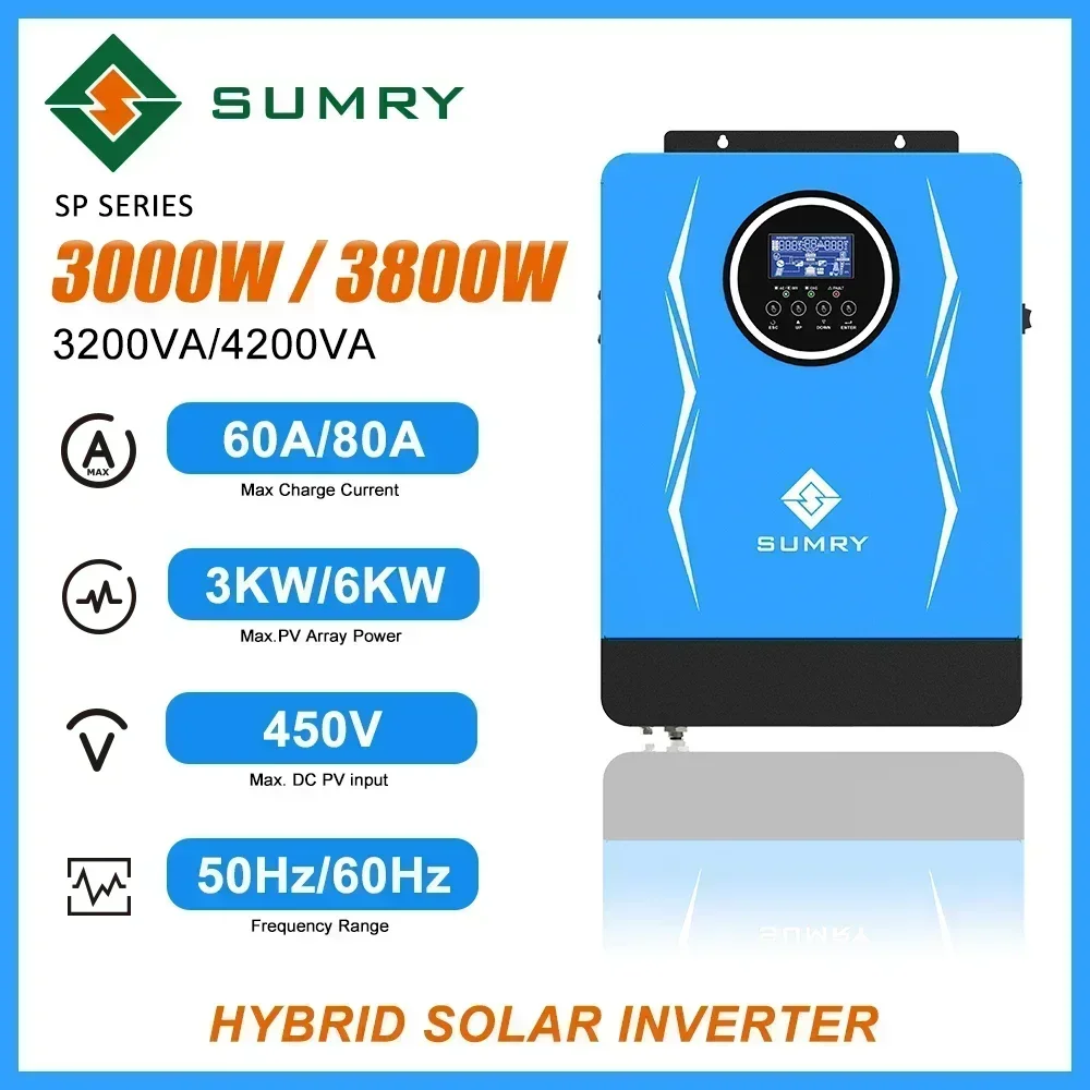 SUMRY Hybrid inverter Off grid 1.8kw 3kw 12v to 220v inverter solar ...