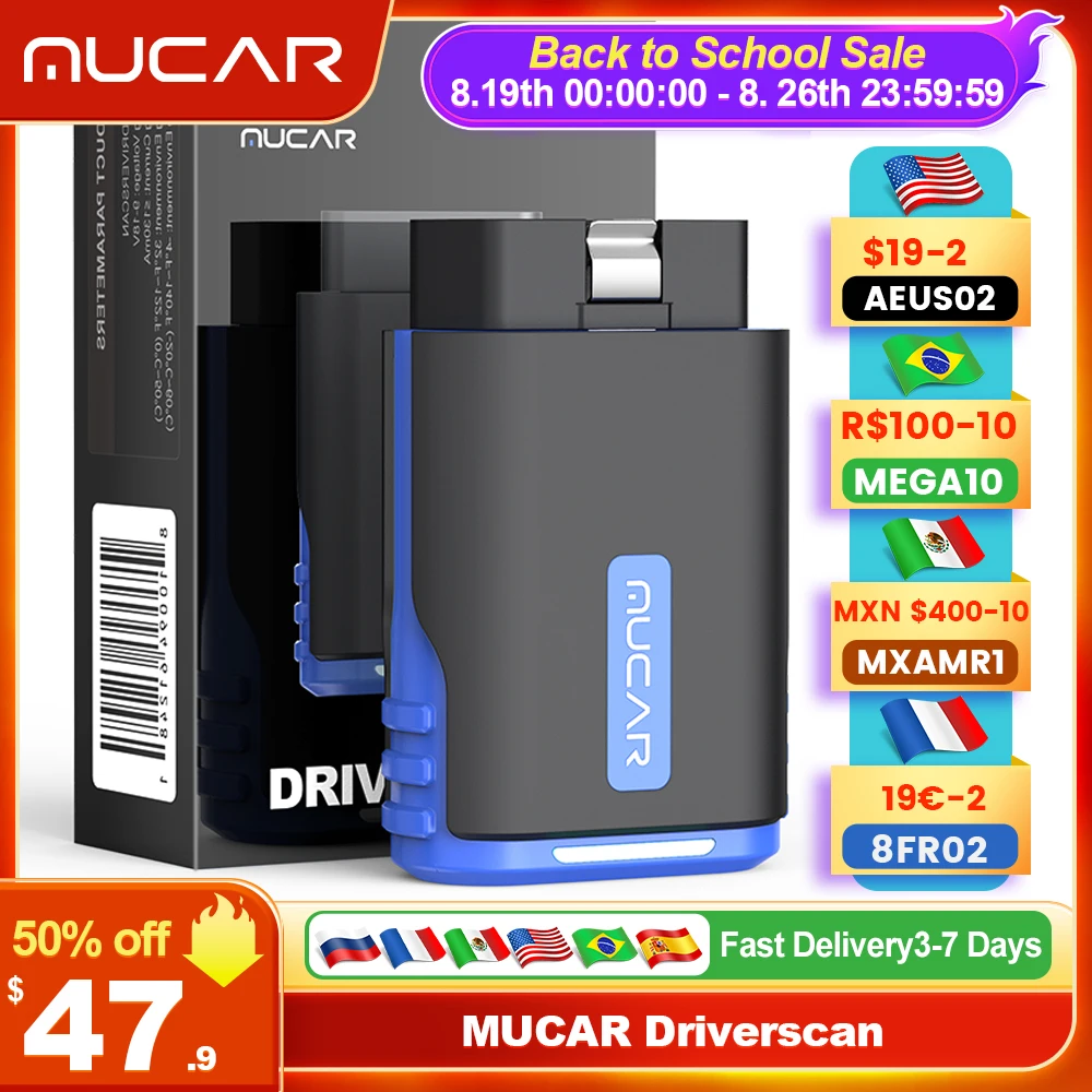 MUCAR-DriverScan-OBD2-Scanner-Bluetooth-Bi-directional-scan-Tool-OE ...