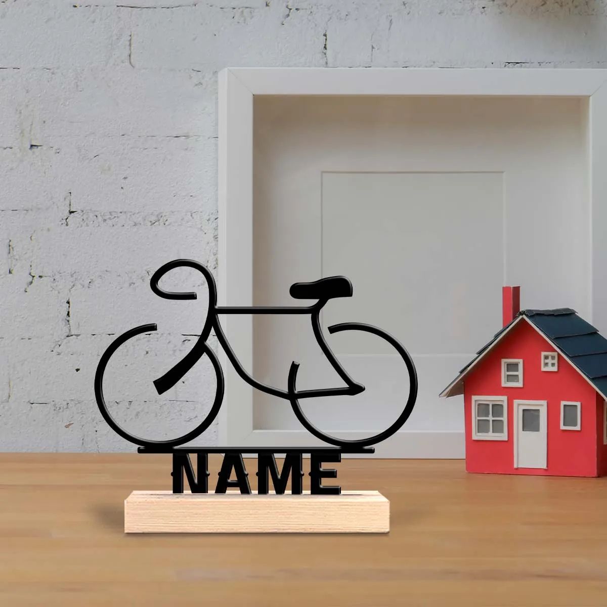 1pc Custom Bicycle Metal Desk Ornament with Personalized Name ...