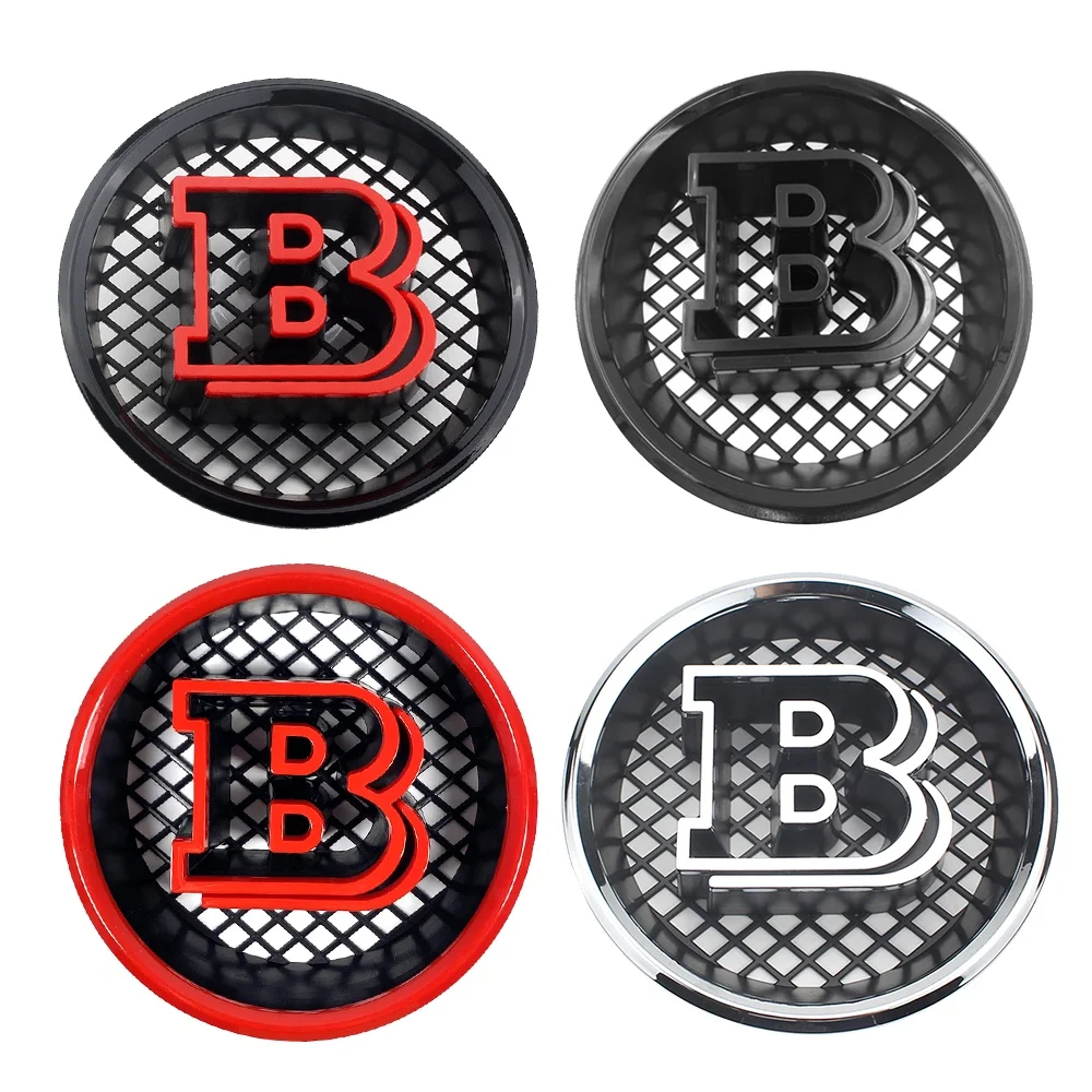 New 18.5cm B Logo Emblem car front grille Emblem for Mercedes BRABUS ...