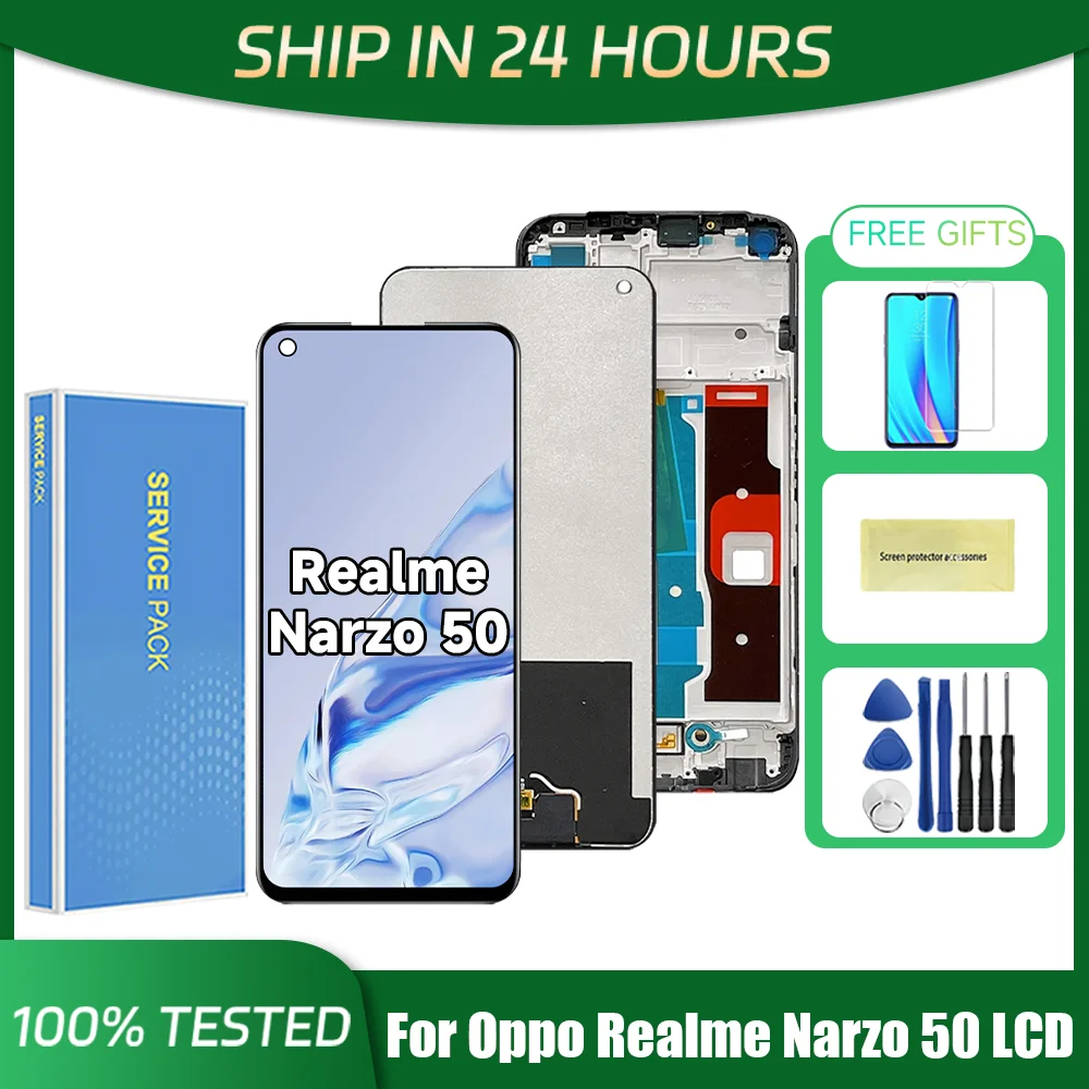 Pantalla-LCD-de-6-6-pulgadas-para-Realme-digitalizador-con-Marco-Panel ...