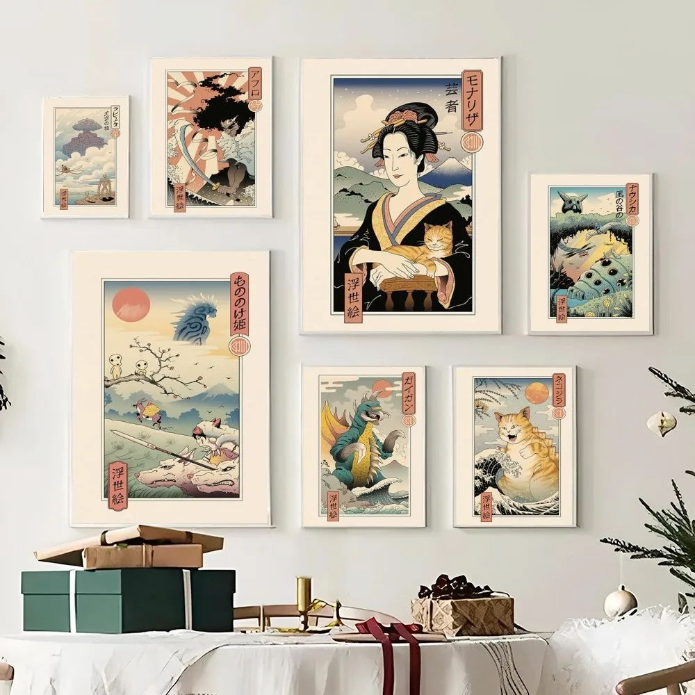Est-tica-Totoro-Ponyo-Cat-Intage-Anime-Ghibli-Studio-Poster-Paper-Print ...