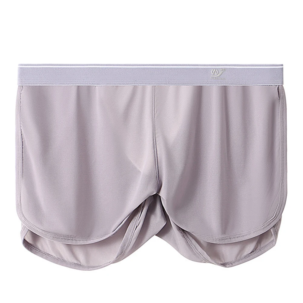 Sexy Men Ice Silk Underwear Sexy Home Shorts Panties Boxers Briefs Side ...