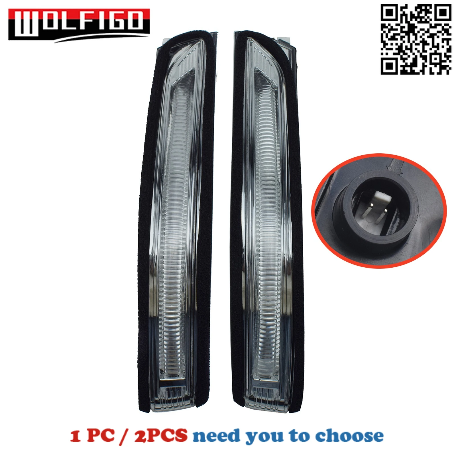 Left/ Right Rearview Mirror LED Turn Signal Lamp Light Side Mirror ...