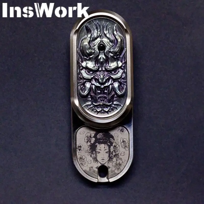 TKEDC-Hannya-Mask-Fidget-Push-Slider-Cupronickel-Zirconium-EDC-Metal ...