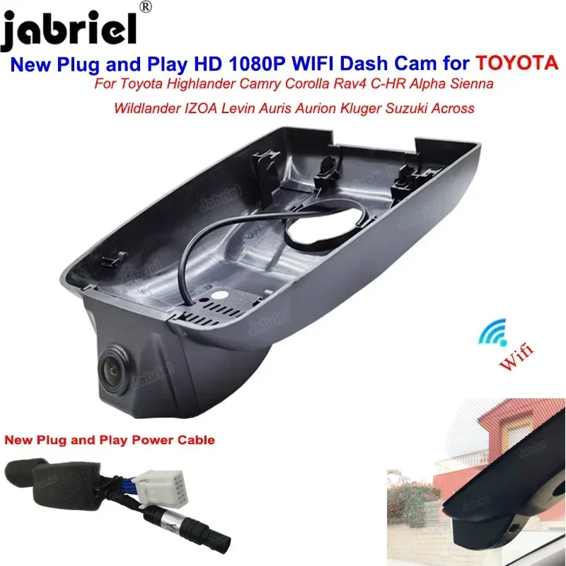 HD Wifi Dash Cam Car DVR For Toyota Highlander Camry Corolla Rav4 C-HR ...