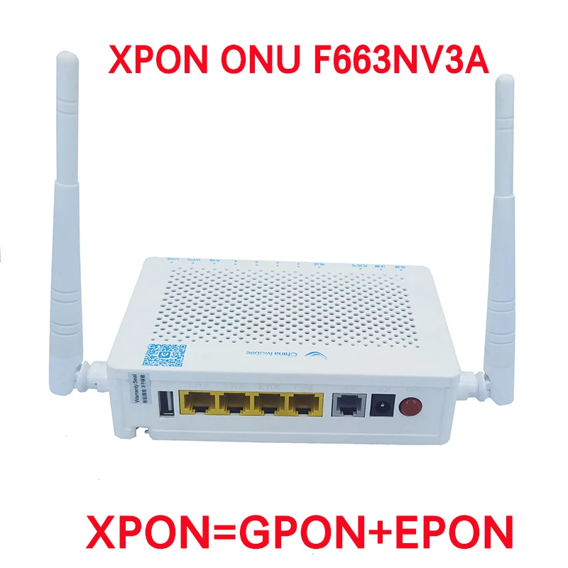 Gpon – Modem Routeur Epon Xpon 1ge + 3fe + 1 Pots + Wifi Onu Ont, Firmware Anglais Ac 2 Antennes ...
