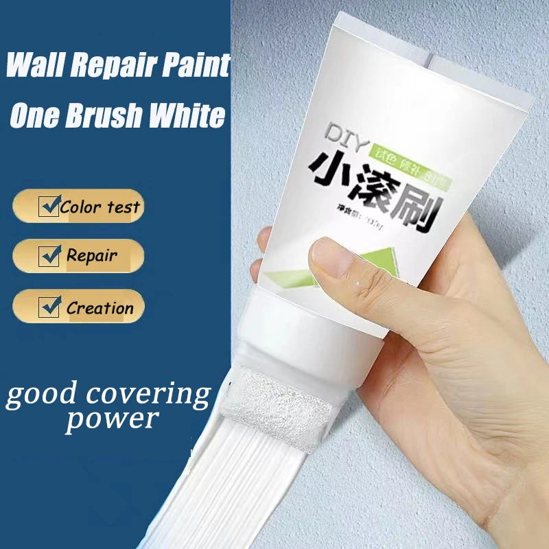 100g-White-Pink-Wall-Small-Roller-Brush-Paint-Interior-Wall-Repair ...