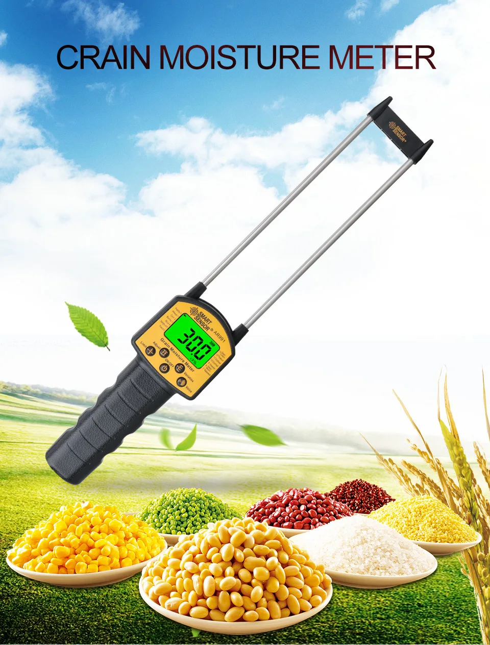 AR991-Grain-Moisture-Meter-Hygrometer-Digital-Moisture-Meter-For-Corn ...