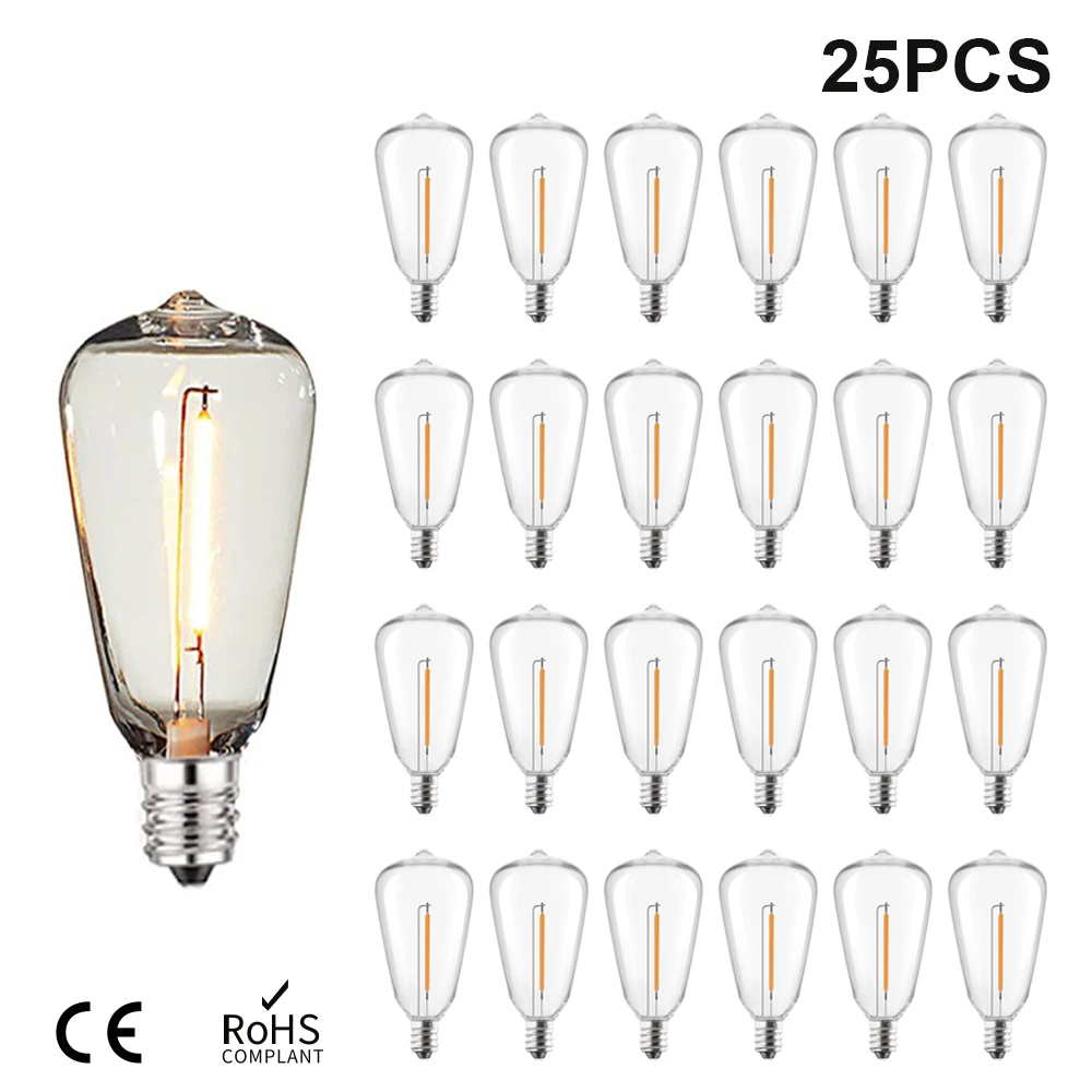 Led Replacement Light Bulbs Shatterproof Bulbs ST38 Plastic E12 1W 220V ...