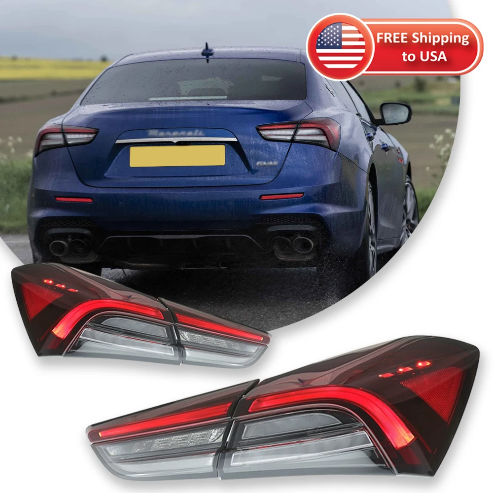 LED Tail Lamps For Maserati Ghibli 2014-2022 Upgrade Rear Tail Lights ...
