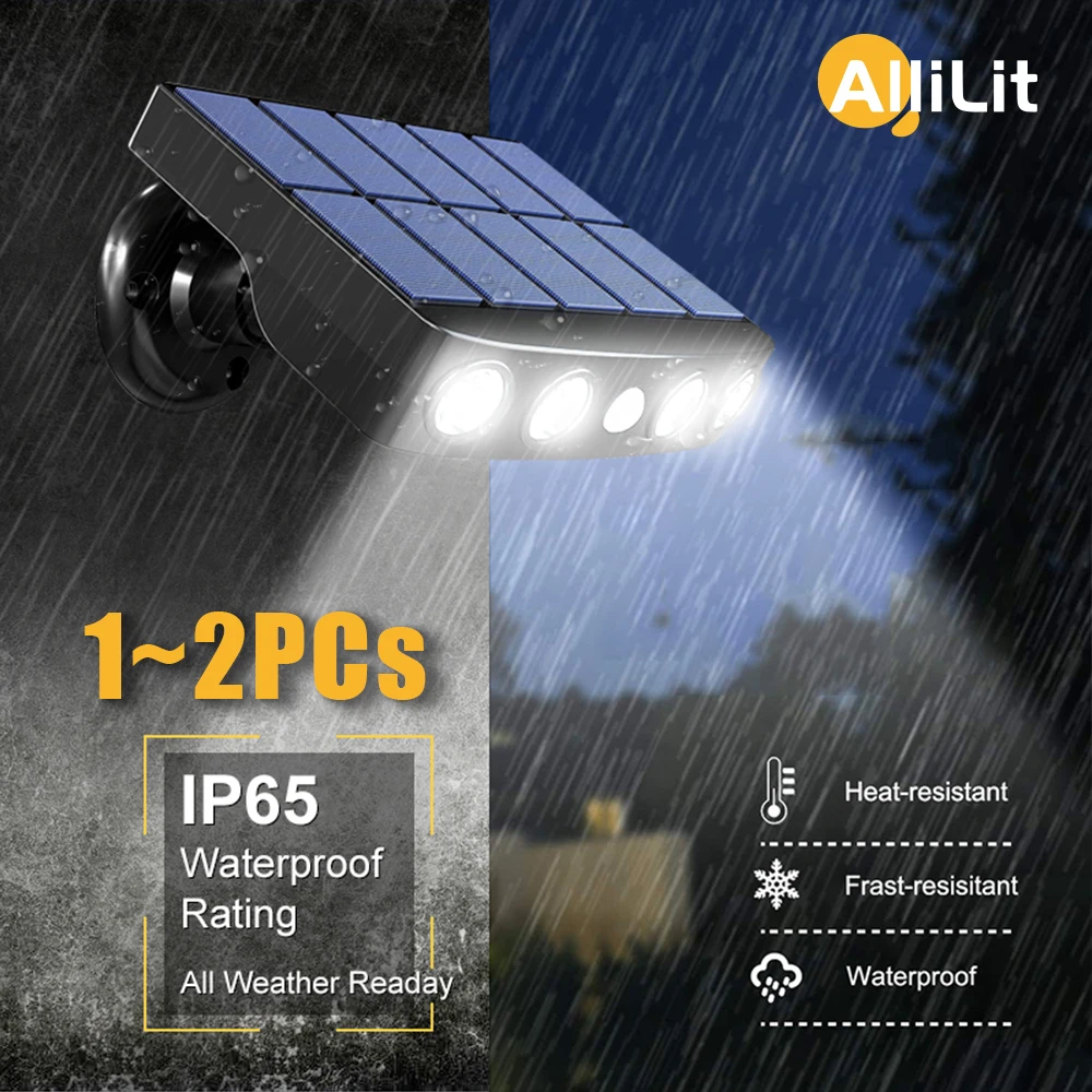 1-2PCs-LED-Waterproof-IP65-Wall-Solar-Light-Outdoor-Motion-Sensor ...