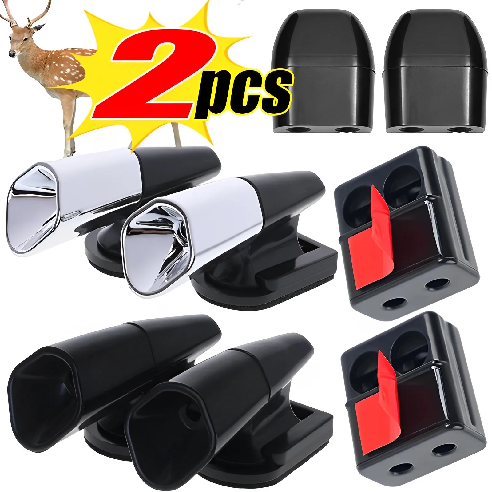 2Pcs Car Whistle Physical Ultrasonic Animal Sirens Deer Repellers ...