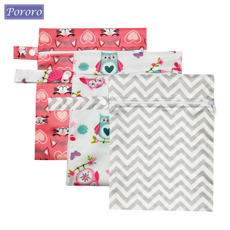 Travel Pul Wet Bags Baby Waterproof Cloth Diaper Bag Single Zipper ...