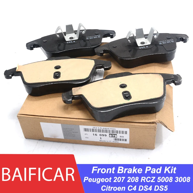 Baificar Brand New Genuine Front Brake Pad Kit 1609987980 For Peugeot 207 208 RCZ 5008 3008 ...