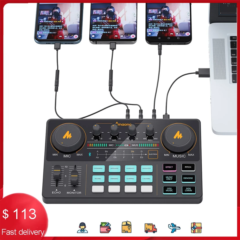 MAONO-CASTER-LITE-AM200-Microphone-Mixer-Digital-Audio-Interface ...