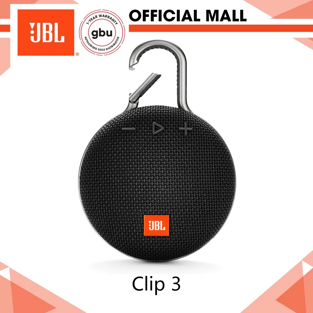 JBL Clip 3 Mini Speaker Bluetooth Soundbar Sem Fio IPX7 À Prova D 'Água ...