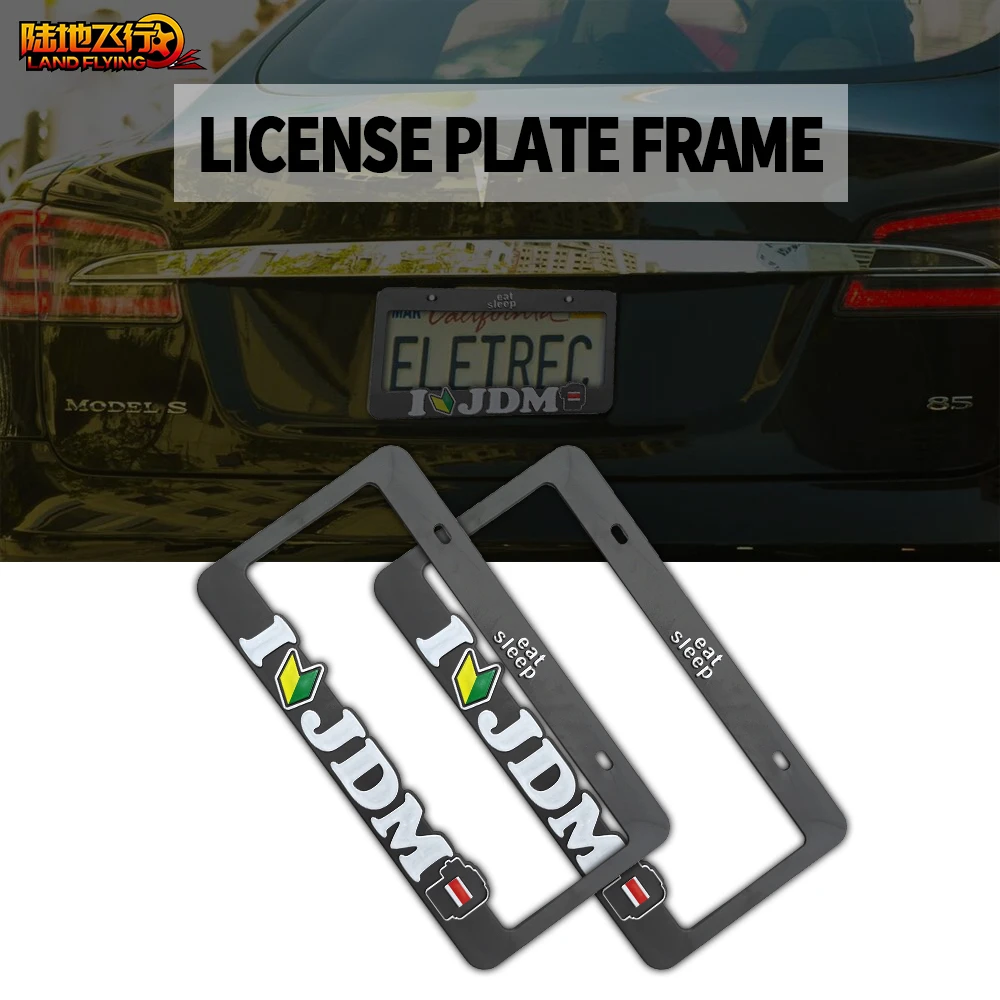 2pcs/lot Jdm Style Usa Standard Abs Car License Plate Frame For ...