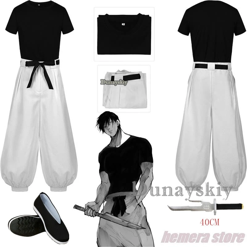 Anime-Role-Fushiguro-Cosplay-Toji-Costume-Adult-Unisex-Short-Sleeve-Top ...