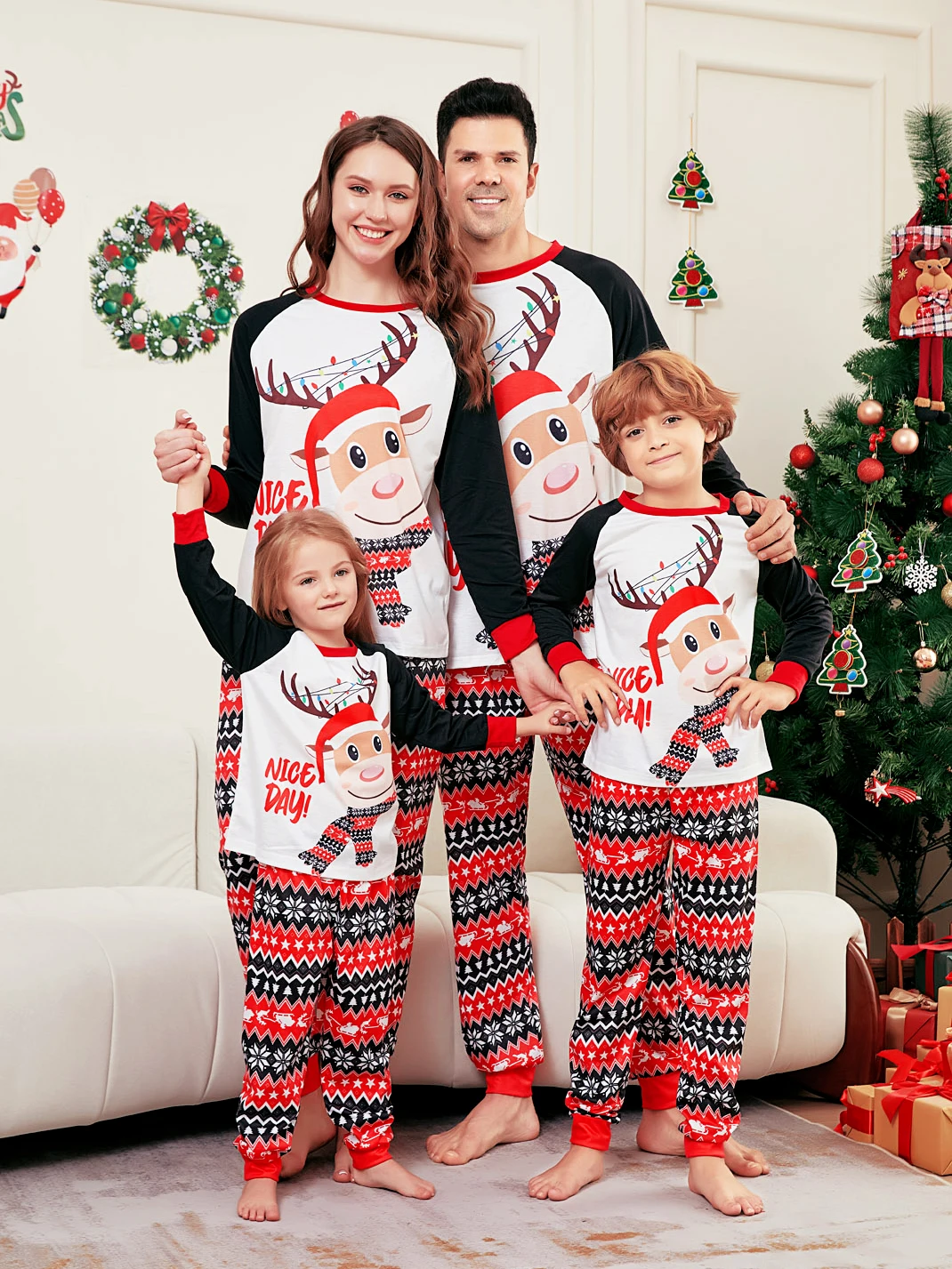 Conjunto-de-pijamas-de-2-piezas-a-juego-para-la-familia-ropa-de-dormir ...