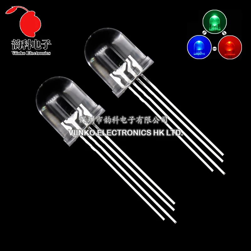 10pcs-10mm-4pins-full-color-RGB-LED-Common-Anode-Cathode-Transparent ...