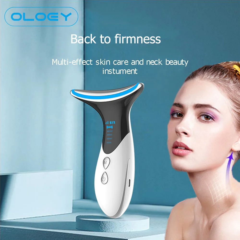 Ems Lifting Beauty Device Neck Anti Wrinkle Face Led Photon Therapy Skin Care Tighten Massager ...