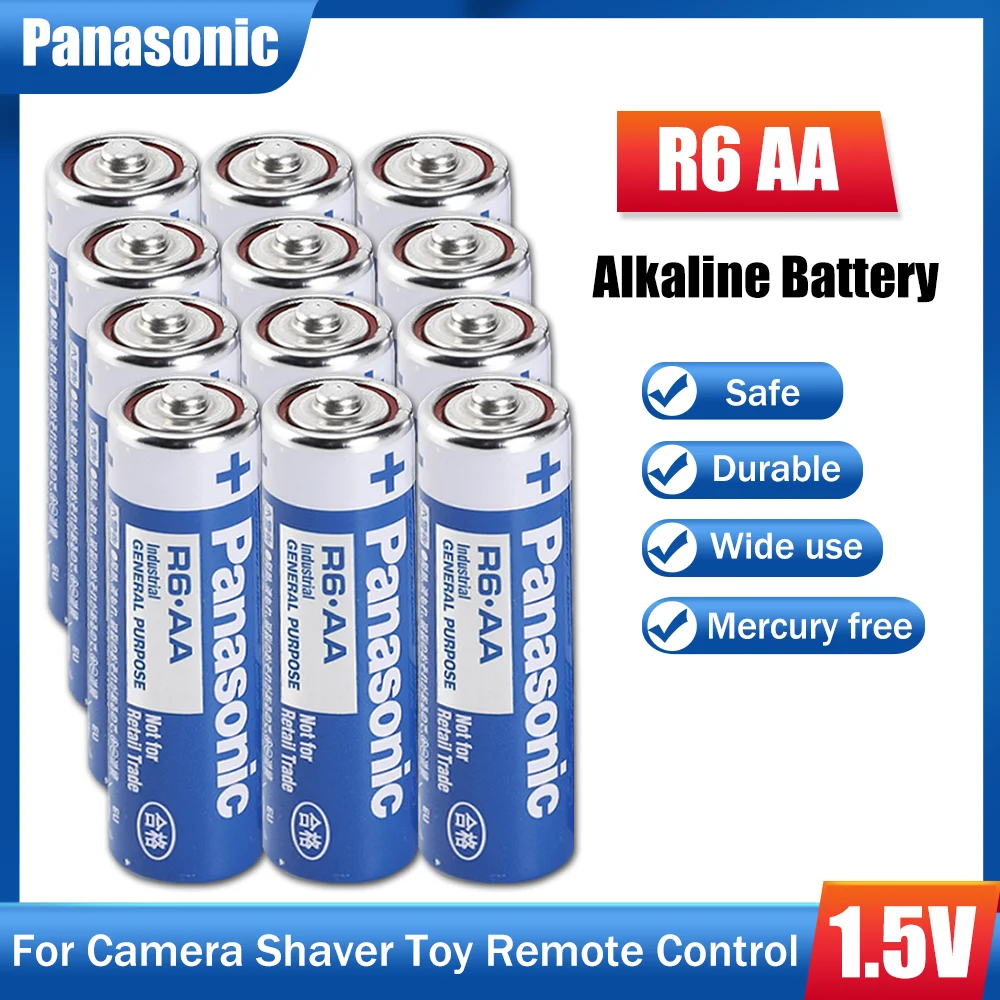 12 pçs nova marca panasonic r6 aa r6p e91 um3 am3 mn1500 bateria seca ...