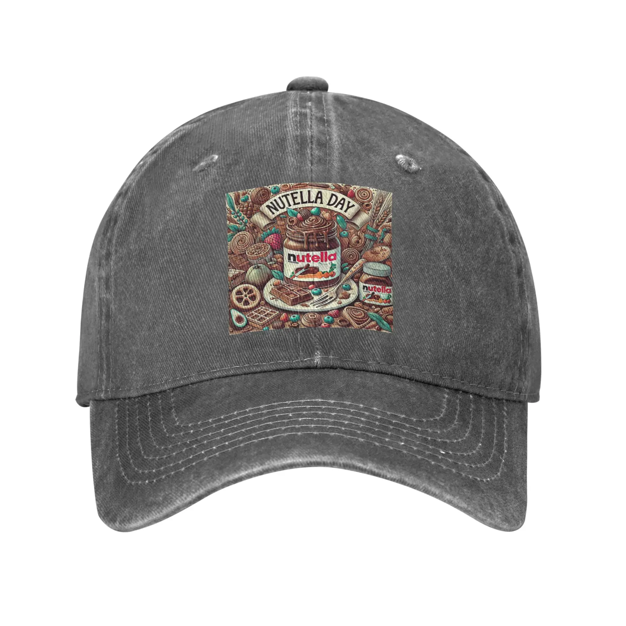 Italy Nutella Jar Denim Cap Casual Baseball Caps Adjustable Hat Summer ...