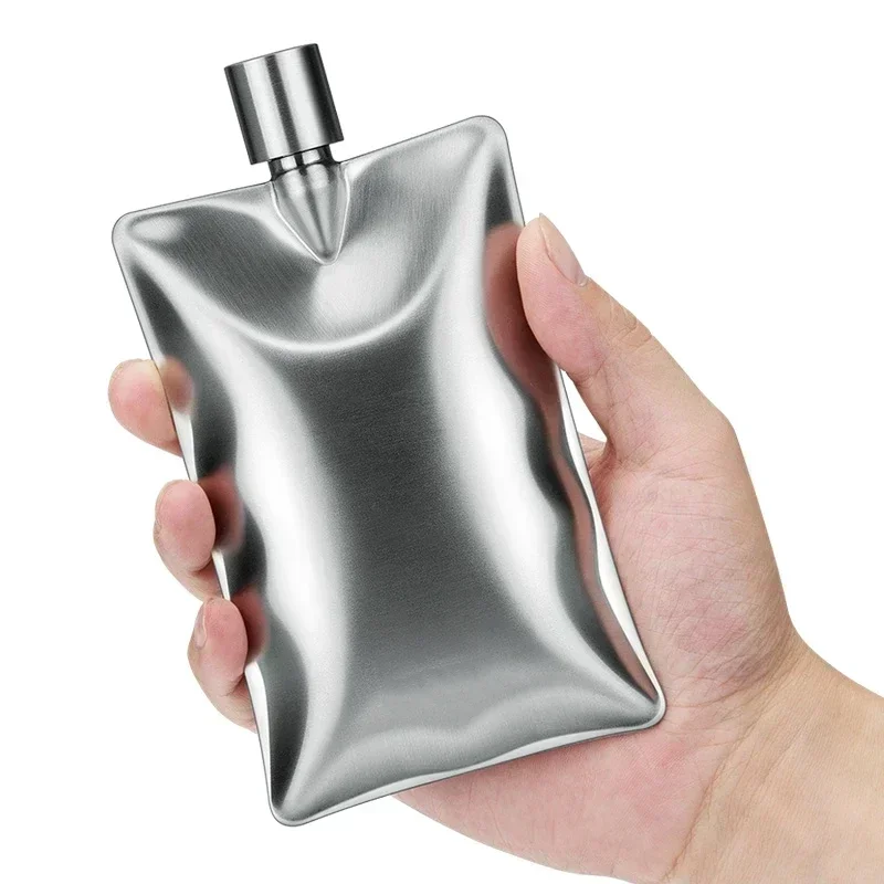 Exquisite 5oz Hip Flasks Wavy Stainless Whisky Flask Vodka Wine Pot ...