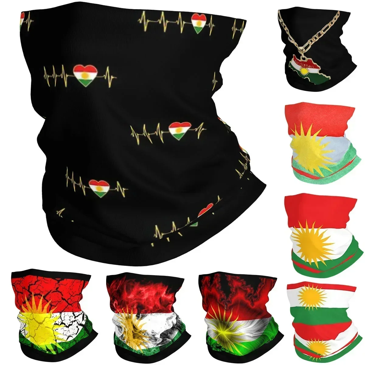 Kurdistan-Kurdish-Flag-Bandana-Neck-Gaiter-Printed-Wrap-Scarf-Multi-use ...
