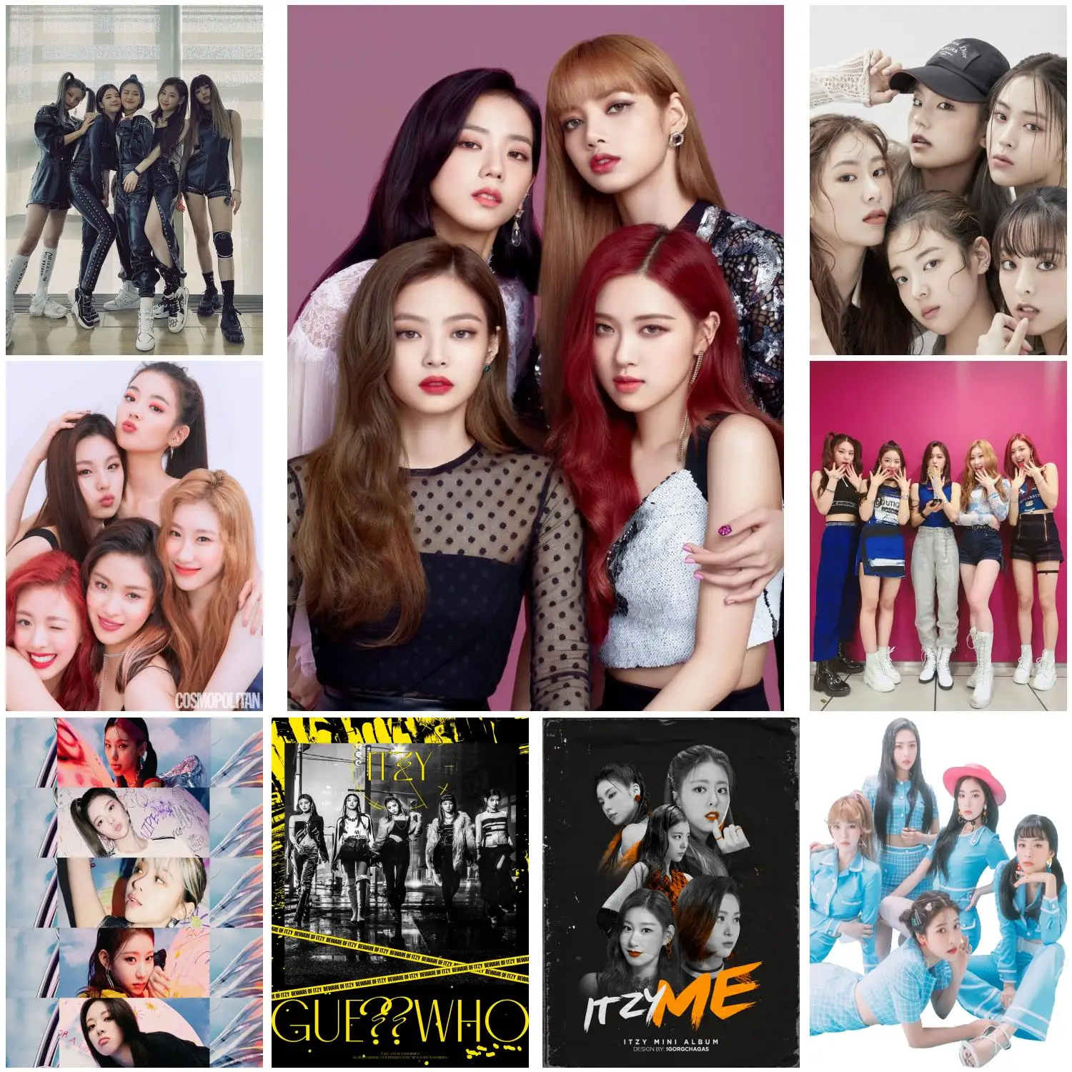 itzy Poster Decorative Painting Canvas Poster Gift Wall Art Living Room ...