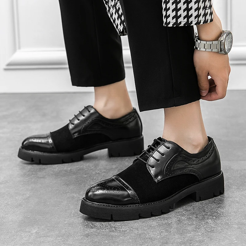 Homens sapatos formais sapatos de casamento sapatos de couro de dedo ...