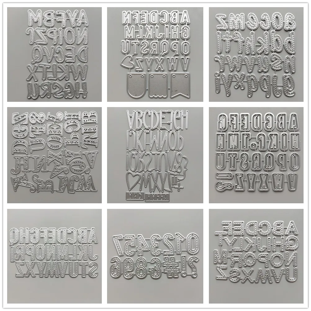 (29 Styles) 26 English Alphabet Letters Metal Cutting Dies Diy ...