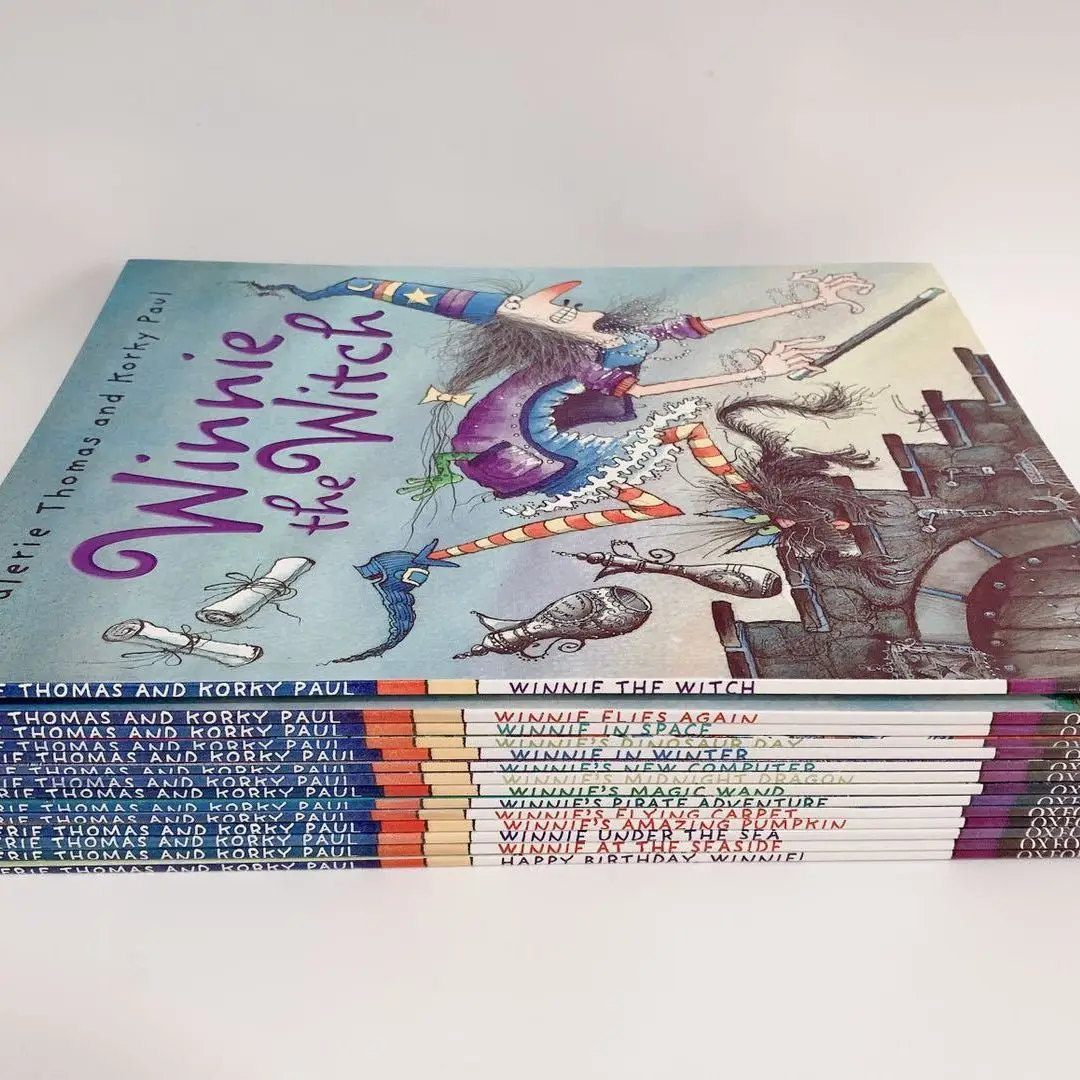 14 Book/set English Picture Book Winnie The Witch English Story Book ...