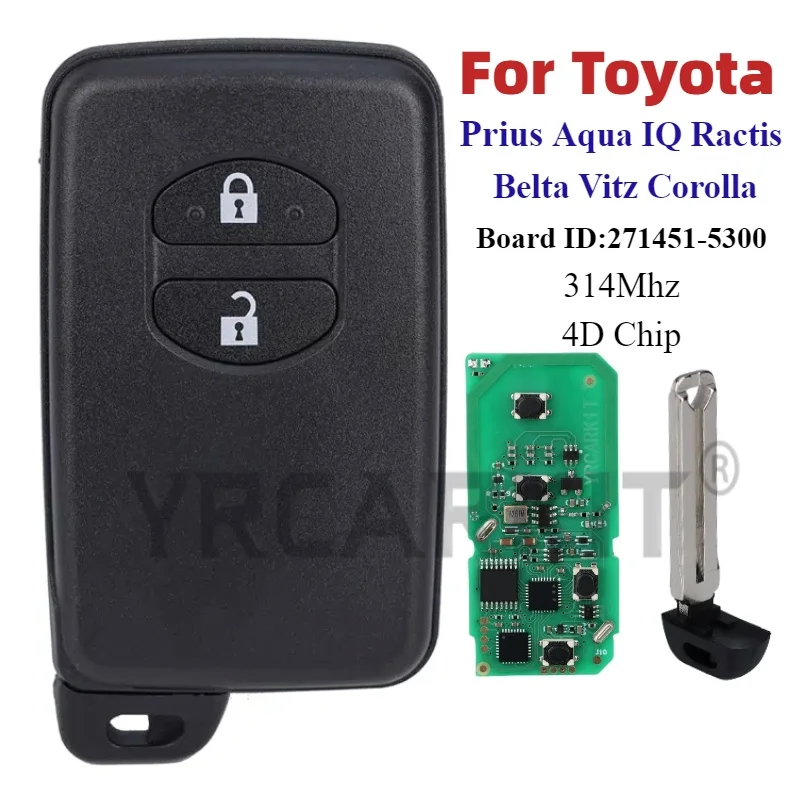 For Toyota Prius Aqua Corolla Axio Vitz Wish Mark X 271451-5300 Keyless ...