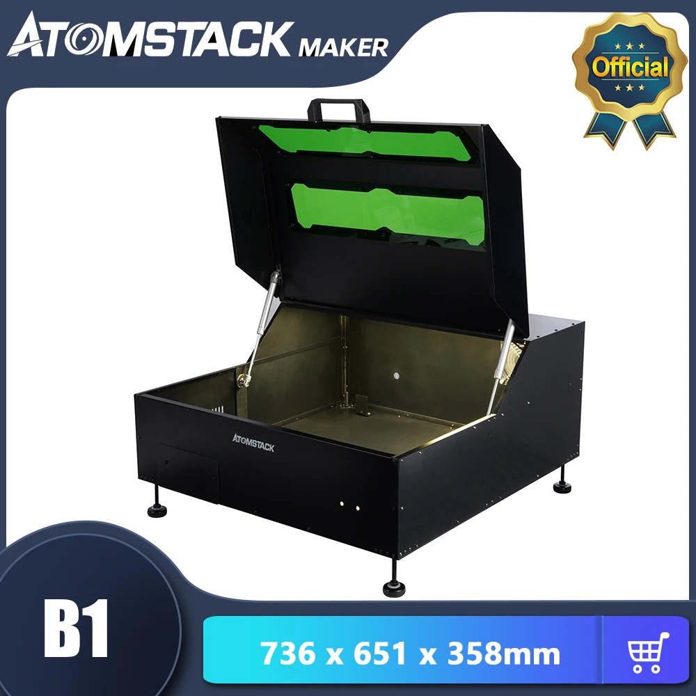 Atomstack B1 레이저 조각 커팅 머신, 보호 상자, 아크릴 창 필터, 눈 보호 연기 필터 시스템, 분리형| | - AliExpress