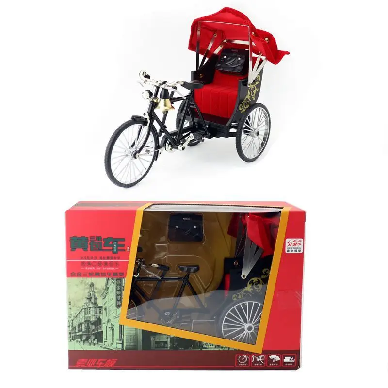 High-simulation-1-10-vintage-rickshaw-model-tricycle-toys-original ...