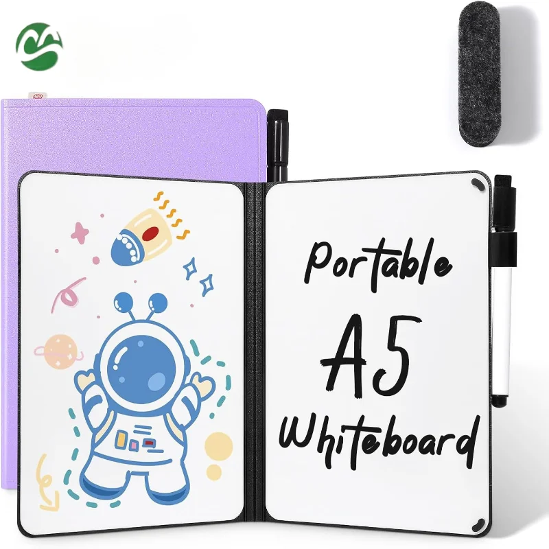 A5-White-Board-Dry-Erase-Double-Sided-Folding-Whiteboards-with-Pen-Mini ...