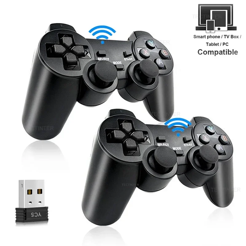 2-PCS-2-4G-Wireless-Gamepad-No-Delay-PC-Game-Controller-USB-Joystick ...